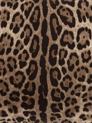 Dolce & Gabbana Leopard-print Silk Twill Cushion - Brown
