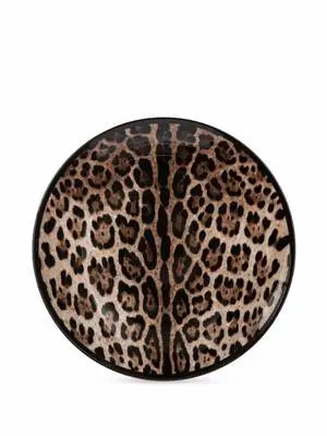 Dolce & Gabbana Leopard-print Porcelain Dinner Plates