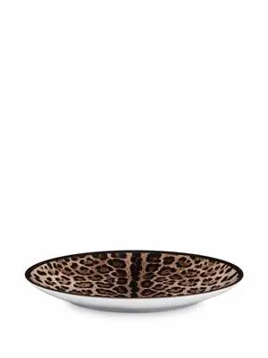 Dolce & Gabbana Leopard-print Porcelain Dinner Plates