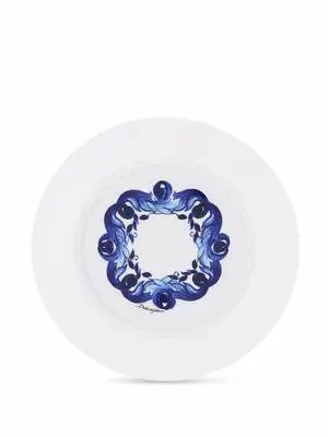 Dolce & Gabbana Blu Mediterraneo Porcelain Dessert Plate - White