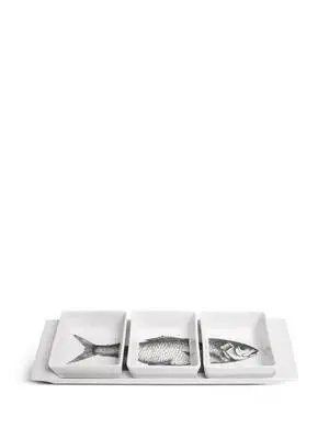 FORNASETTI Pesci Appetizer Set - White
