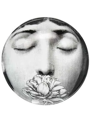 FORNASETTI Tema E Variazioni 393 Porcelain Ashtray - White