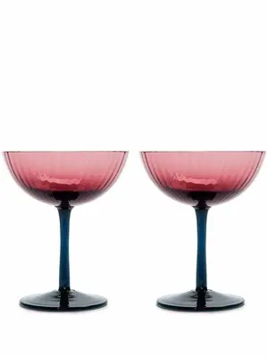 La DoubleJ Set Of 2 Champagne Cups - Purple