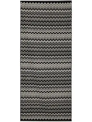 Missoni Keith Zigzag Woven Bath Mat - Black