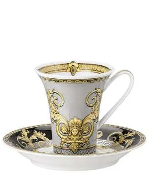 Versace X Rosenthal Prestige Gala Espresso Cup Set - White