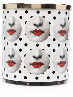 FORNASETTI Comme Des Forna Paper Bin - White