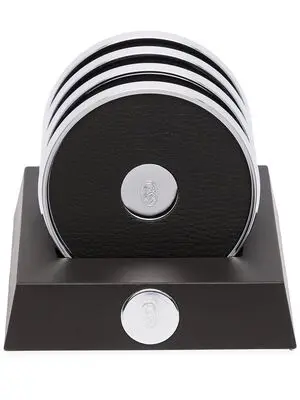 EL CASCO Pebbled-finish Coaster Set - Silver