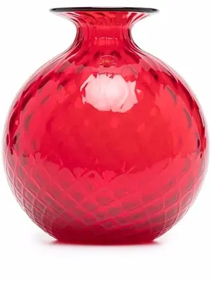 VENINI Monofiori Balloton Glass Vase - Red