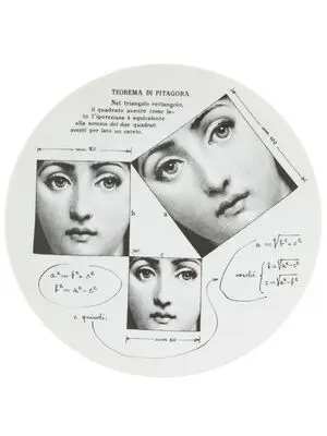 FORNASETTI Printed China Plate