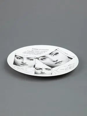 FORNASETTI Printed China Plate