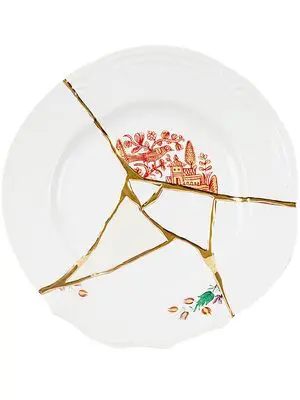 SELETTI Kintsugi No. 1 Dinner Plate - White