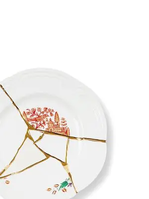 SELETTI Kintsugi No. 1 Dinner Plate - White