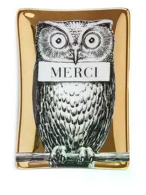 FORNASETTI Merci Ashtray - Yellow