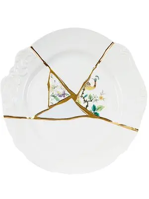 SELETTI Kintsugi No. 2 Dinner Plate - White