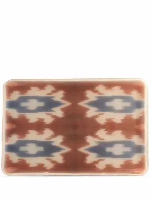 LES-OTTOMANS Ikat Handmade Tray - Multicolour