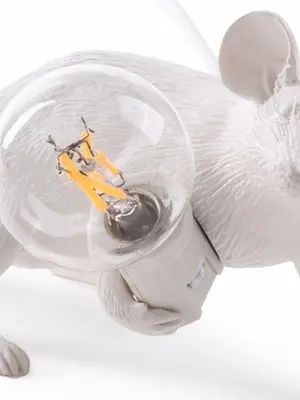 SELETTI Mouse Resin Lamp - White