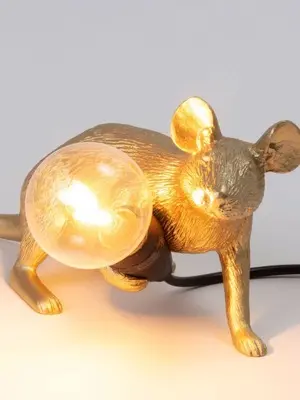 SELETTI Lying Down Mouse Lamp