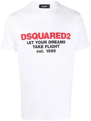 Dsquared2 Slogan Logo-print T-shirt - White