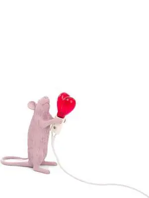 SELETTI Mouse 'valentine's Day' Lamp - Pink