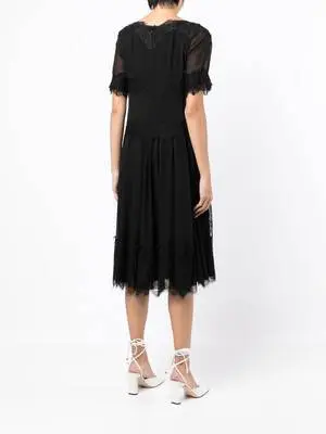Shiatzy Chen Lace-design Midi Dress - Black