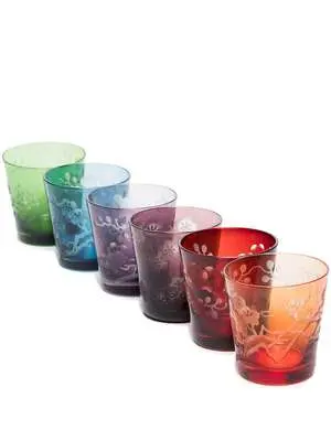 POLSPOTTEN Blossom Glass Set - Red