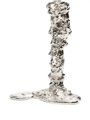 POLSPOTTEN Large Drip Candle Holder - Silver