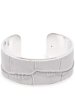 PINETTI Crocodile-embossed Napkin Ring - Grey