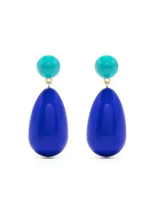ESHVI Eshvi Two-Tone Drop Earrings Blue