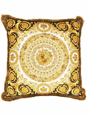 Versace Reversible Fringed-edge Cushion