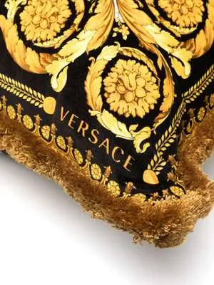 Versace Reversible Fringed-edge Cushion