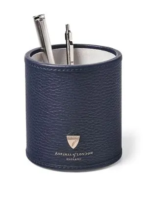 ASPINAL OF LONDON Grained Leather Pen Pot