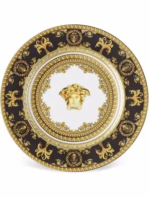 Versace Baroque Nero Plate - White