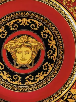 Versace Medusa Service Plate - Red