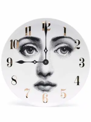 FORNASETTI Tema E Variazioni N.74 Clock-print Plate - White