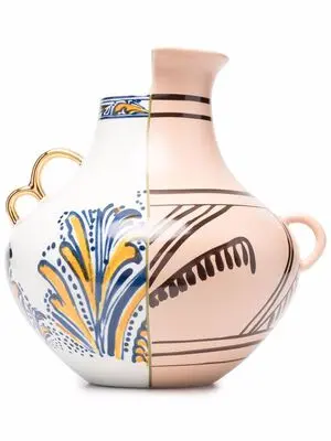 SELETTI Nazca Hybrid Porcelain Vase - White