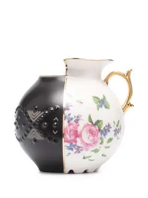 SELETTI Hybird Print Vase - Black