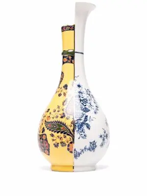 SELETTI Hybrid Print Vase Yellow