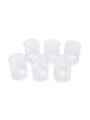 10 CORSO COMO Swirl-detail Set Of 6 Glasses - White