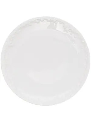 L'Objet Haas Mojave Embossed Porcelain Dessert Plate - White