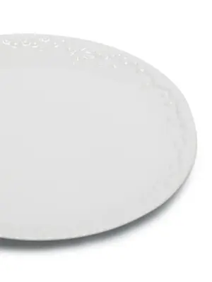 L'Objet Haas Mojave Embossed Porcelain Dessert Plate - White