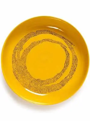 SERAX Feast Swirl-dots High Plate - Yellow