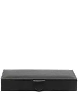 Smythson Panama Cufflink Case - Black