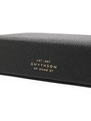 Smythson Panama Cufflink Case - Black