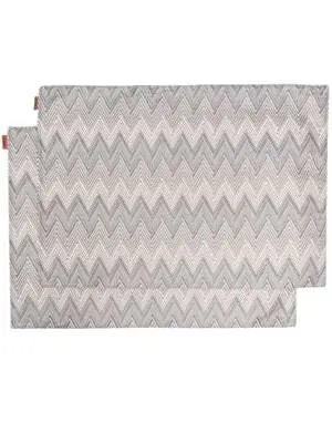 Missoni Striped Table Cloth Set Of 2 - Grey