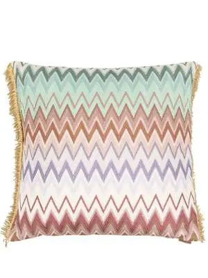 Missoni Margot Zigzag-woven Cushion - Green