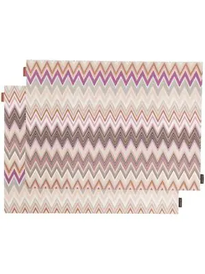 Missoni Patterned Placemats Set Of 2 - Neutrals
