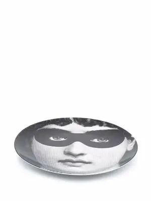 FORNASETTI Graphic-print Porcelain Wall Plate