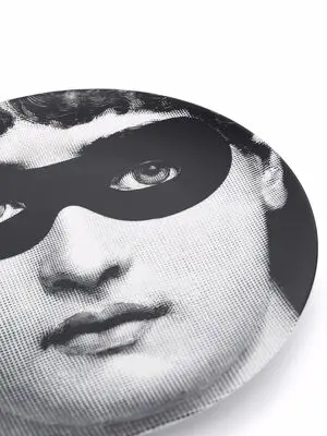FORNASETTI Graphic-print Porcelain Wall Plate