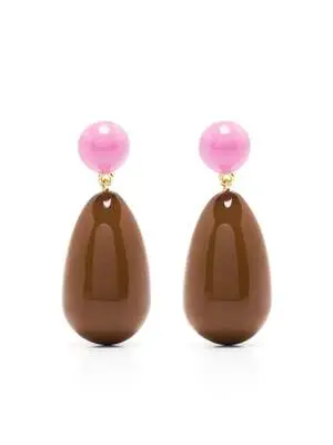ESHVI Drop Earrings Brown