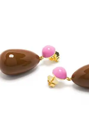 ESHVI Drop Earrings - Brown